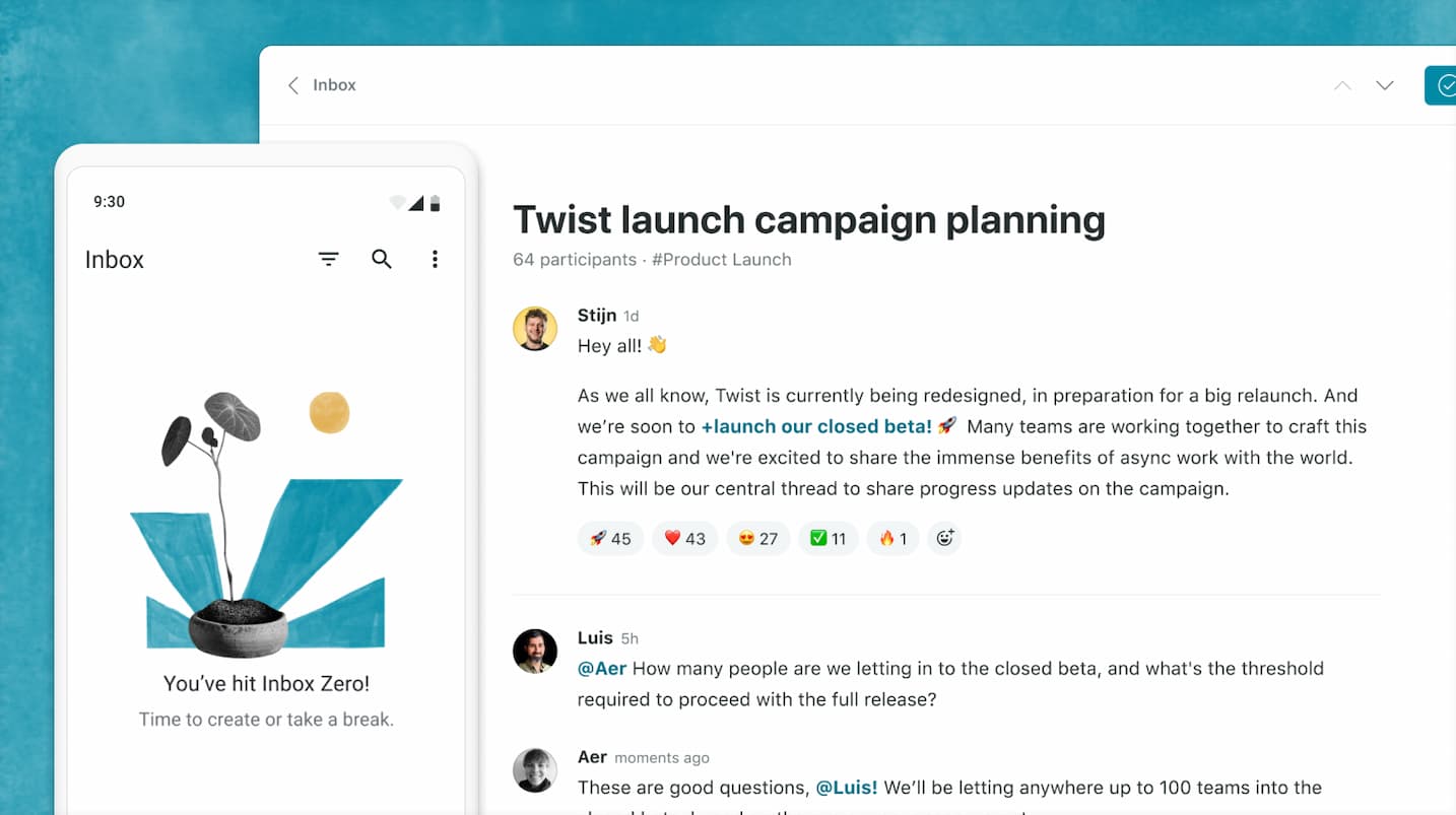 Twist: Organized work communication for flexible teams